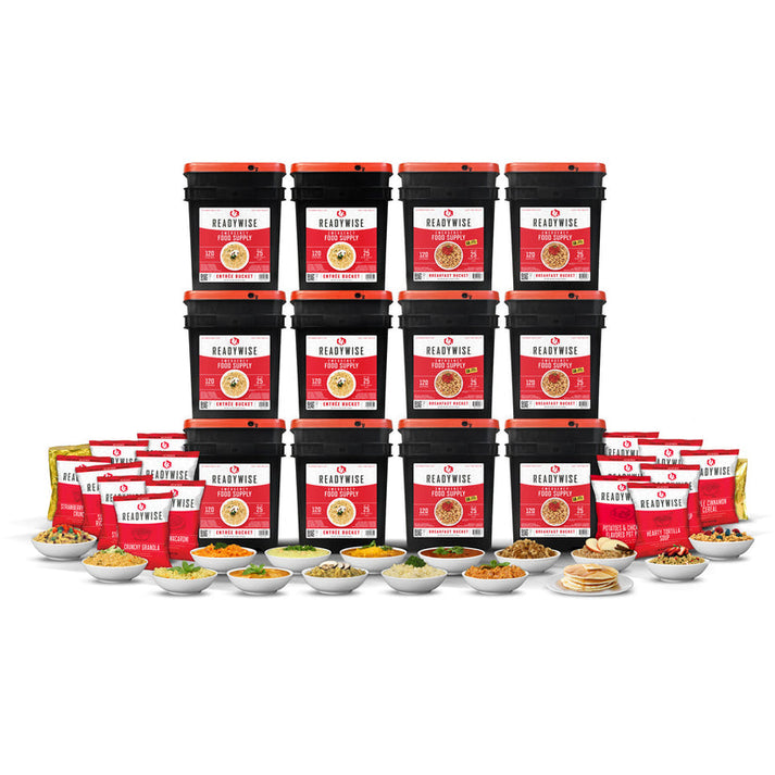 Readywise Stor Beredskapsrasjon 5+ mnd (1 Pers) 1,5 mnd (Familie 2voks ...